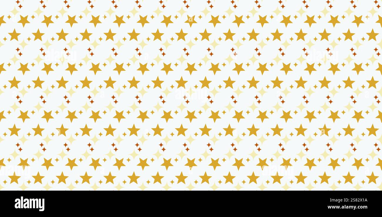 Gold star seamless pattern on white background. Vector illustration Stock Vector Image & Art - Alamy