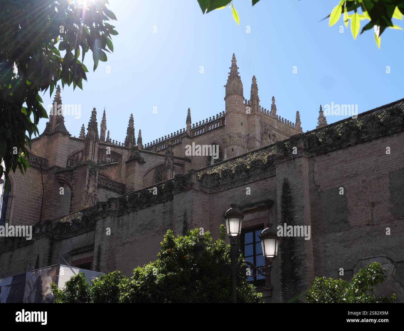 Gothic turrets on the roof of the Cathedral of Maria de la Sede in ...