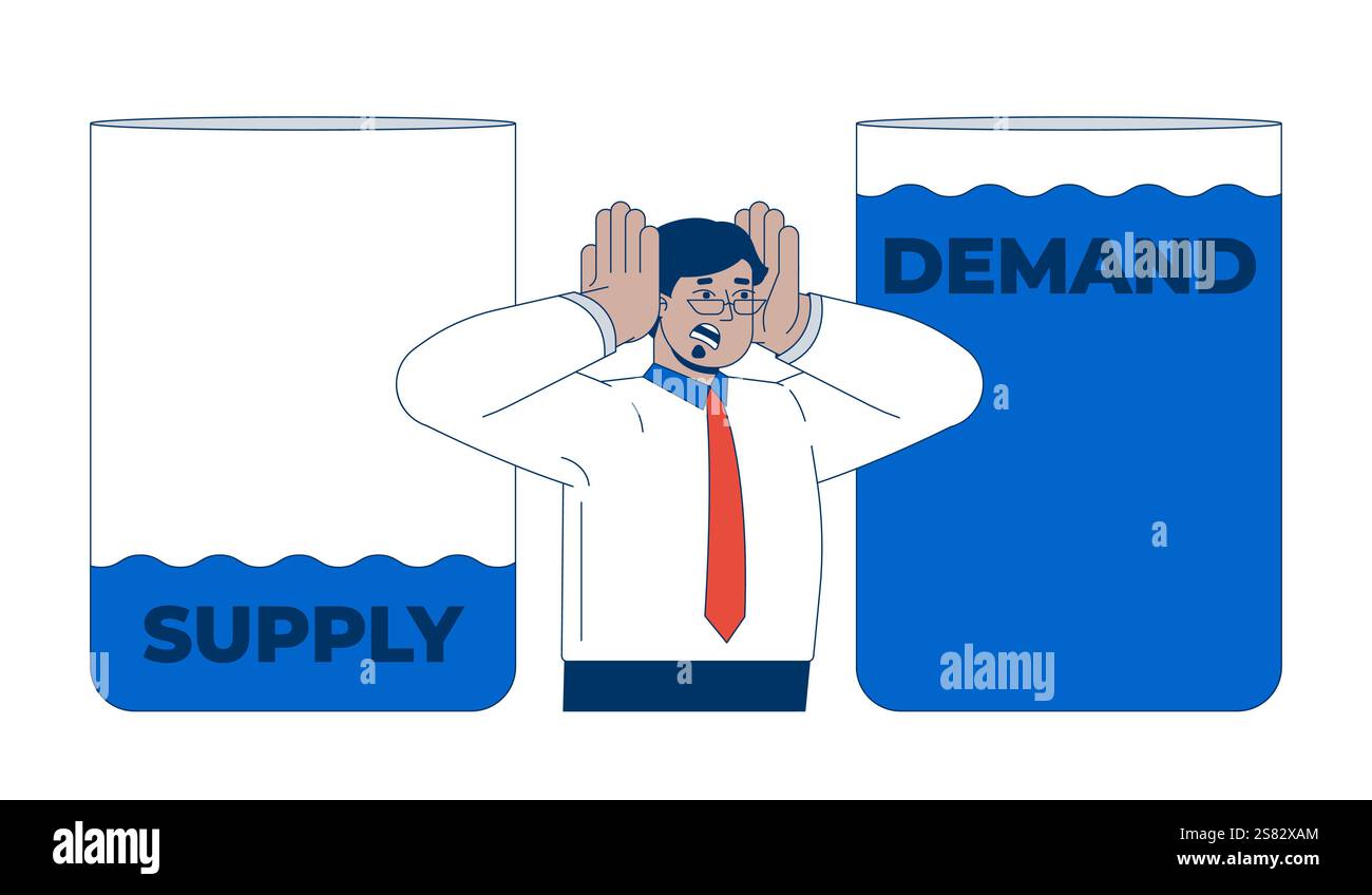 Water supply and demand crisis 2D illustration concept Stock Vector ... Water supply and demand crisis 2D illustration concept Stock Vector ...