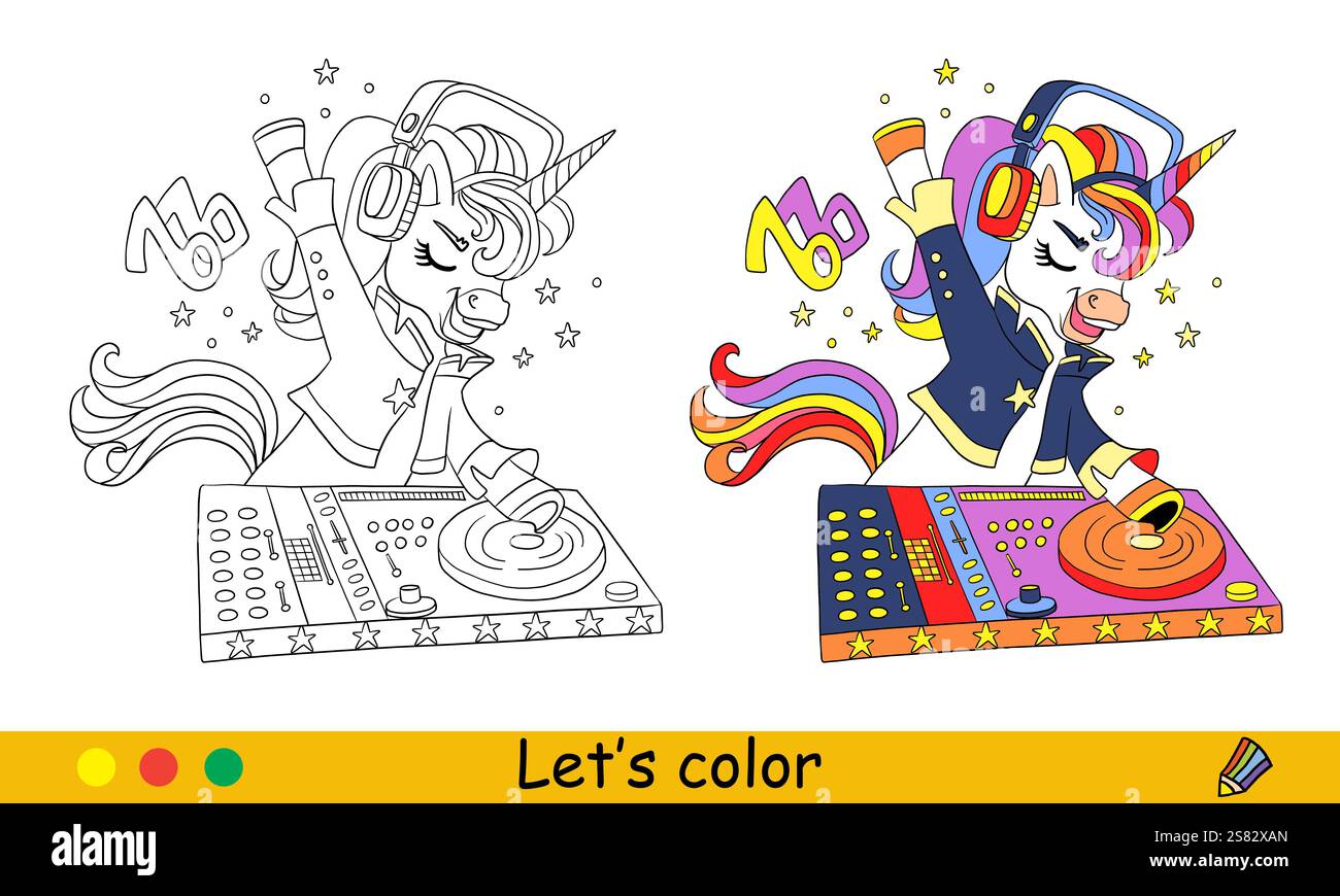 dj coloring sheet
