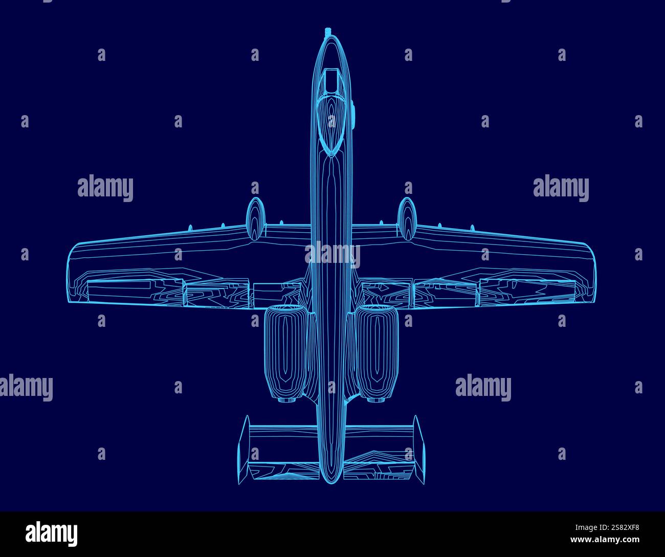 Blue airplane is shown in a stylized way. The image is of a blue ...