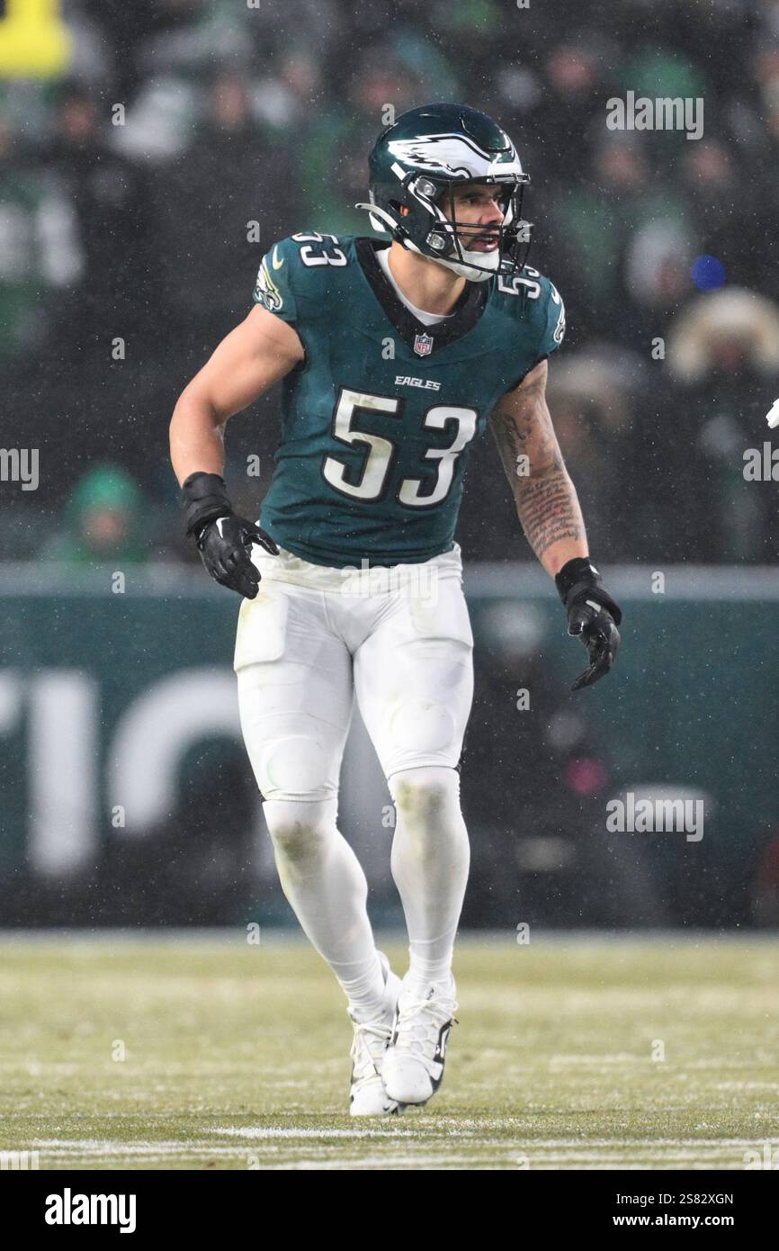 Philadelphia Eagles linebacker Zack Baun (53) in action during the ...
