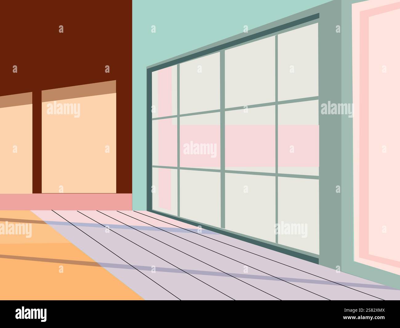 Modern empty kitchen Stock Vector Images - Alamy