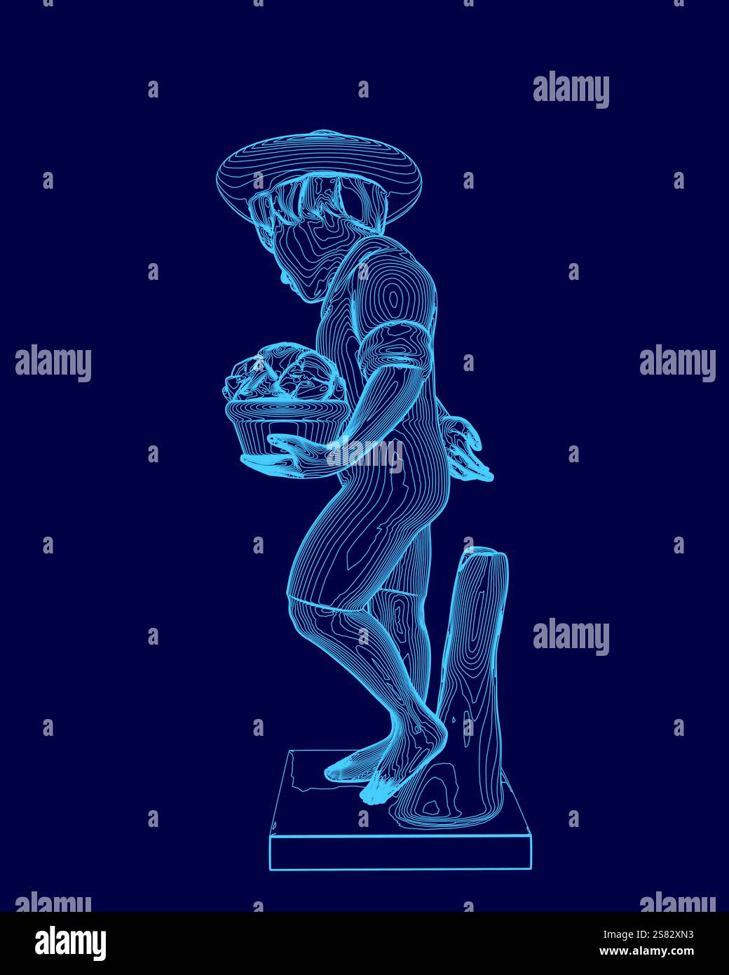 Man with hat statue Stock Vector Images - Alamy