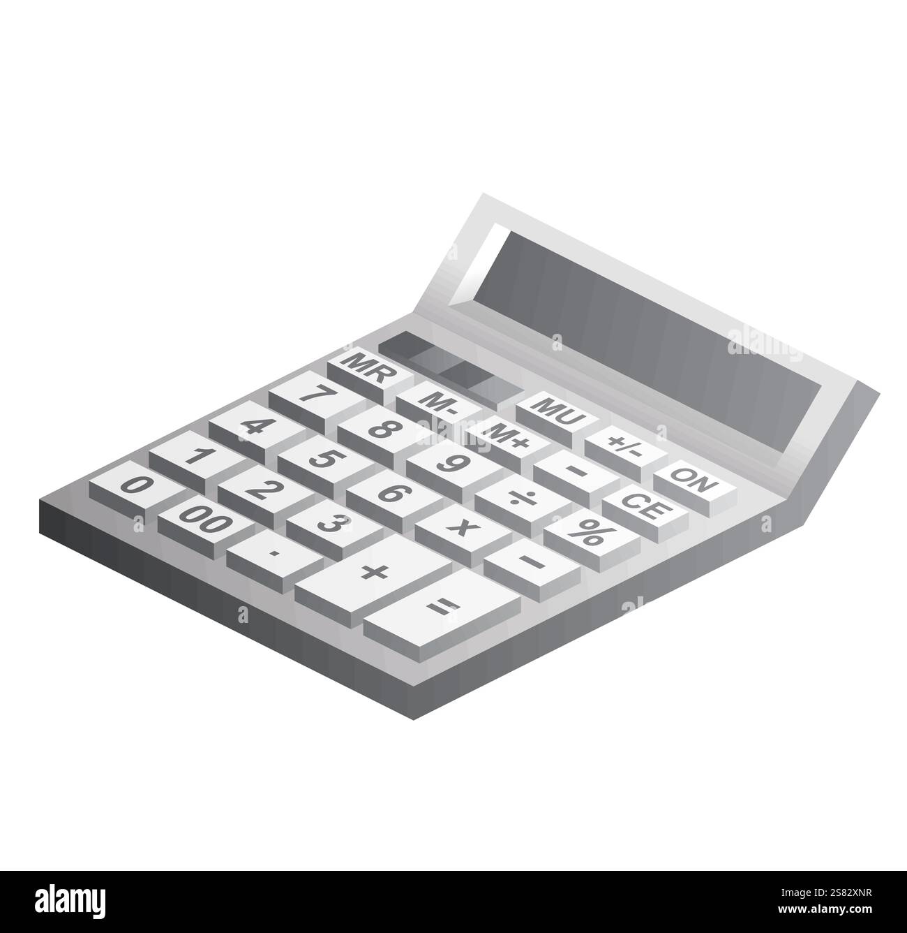 Isometric calculator. Vector illustration icon. Financial object ...