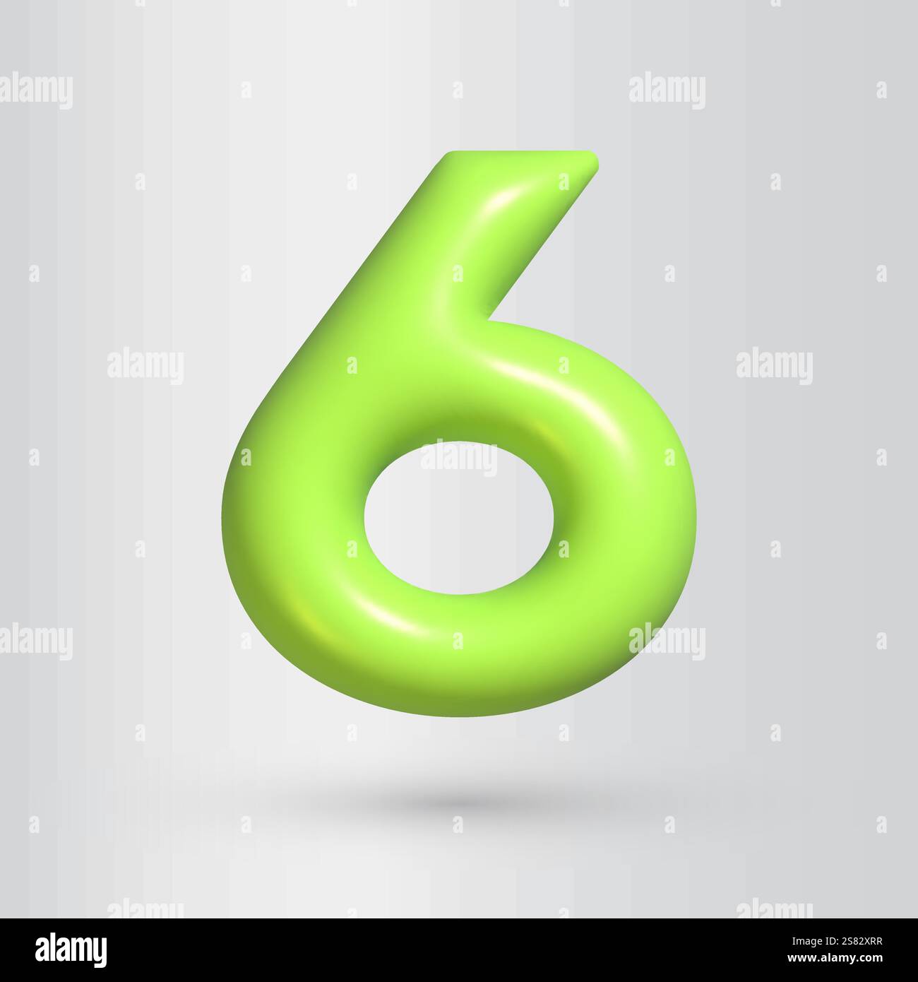 3d style number 6 hi-res stock photography and images - Alamy