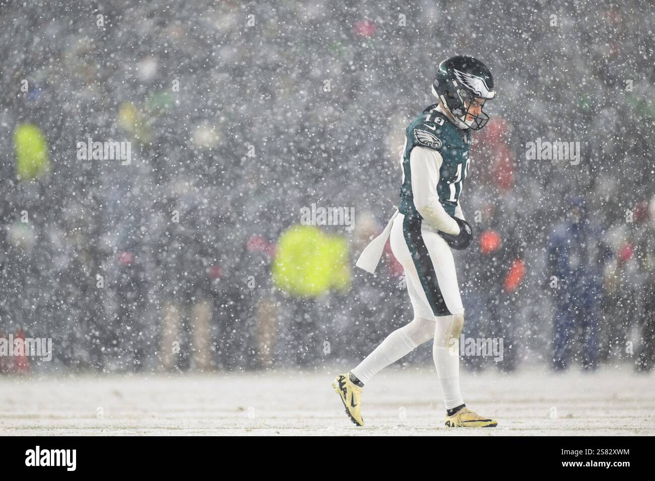 Philadelphia Eagles punter Braden Mann (10) walks on the field during ...