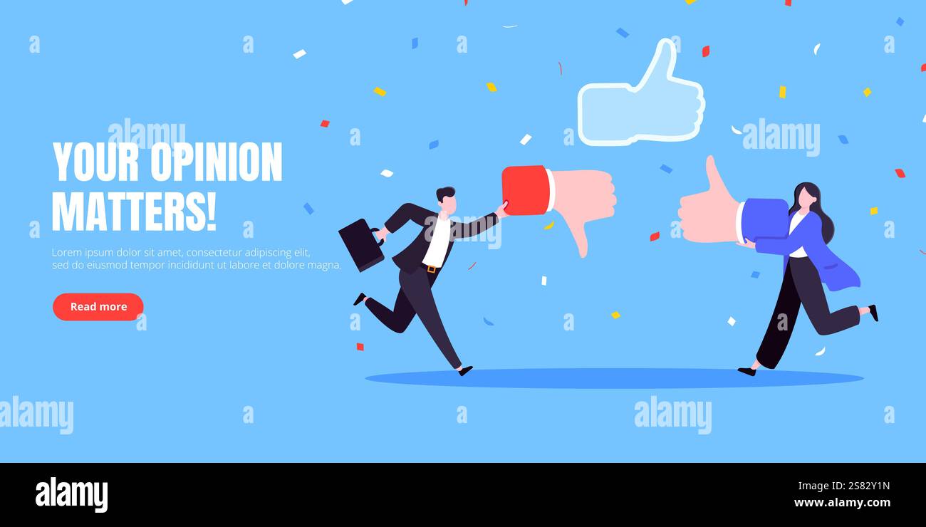 Customer feedback, employee or client satisfaction rating review with ...