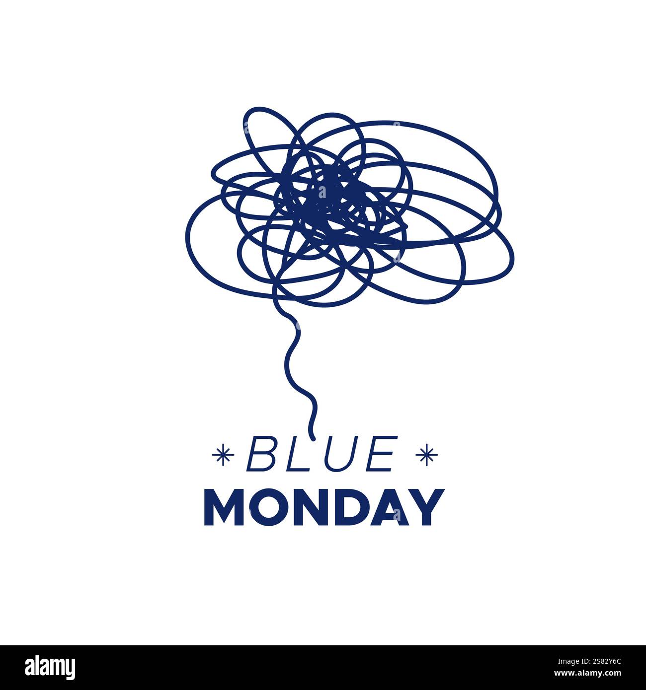 Blue Monday. The most depressing day of the year. Minimalist banner ...