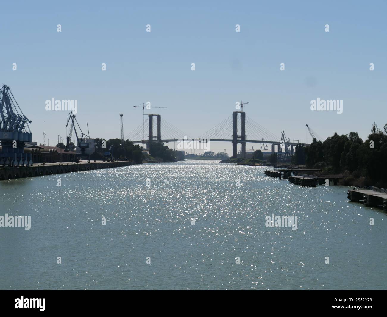 The Puente del Centenario motorway bridge in Seville Spain Stock Photo ...