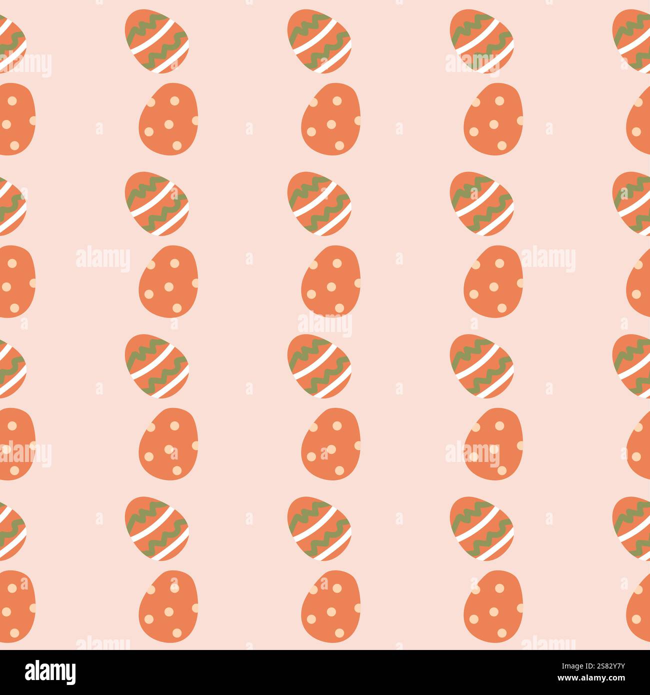 Colorful easter egg patterns in repeating rows for festive design Stock ...