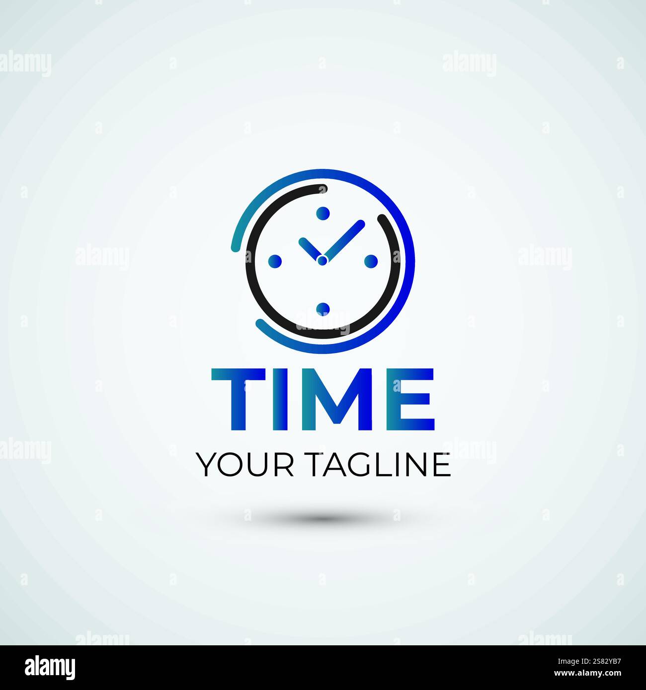 Time clock logo design template Stock Vector Image & Art - Alamy