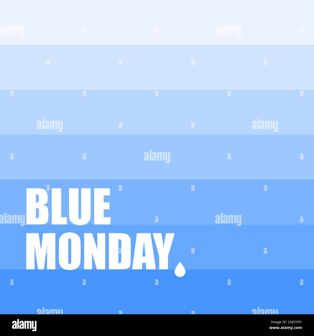 Blue Monday. The most depressing day of the year. Minimalist banner ...