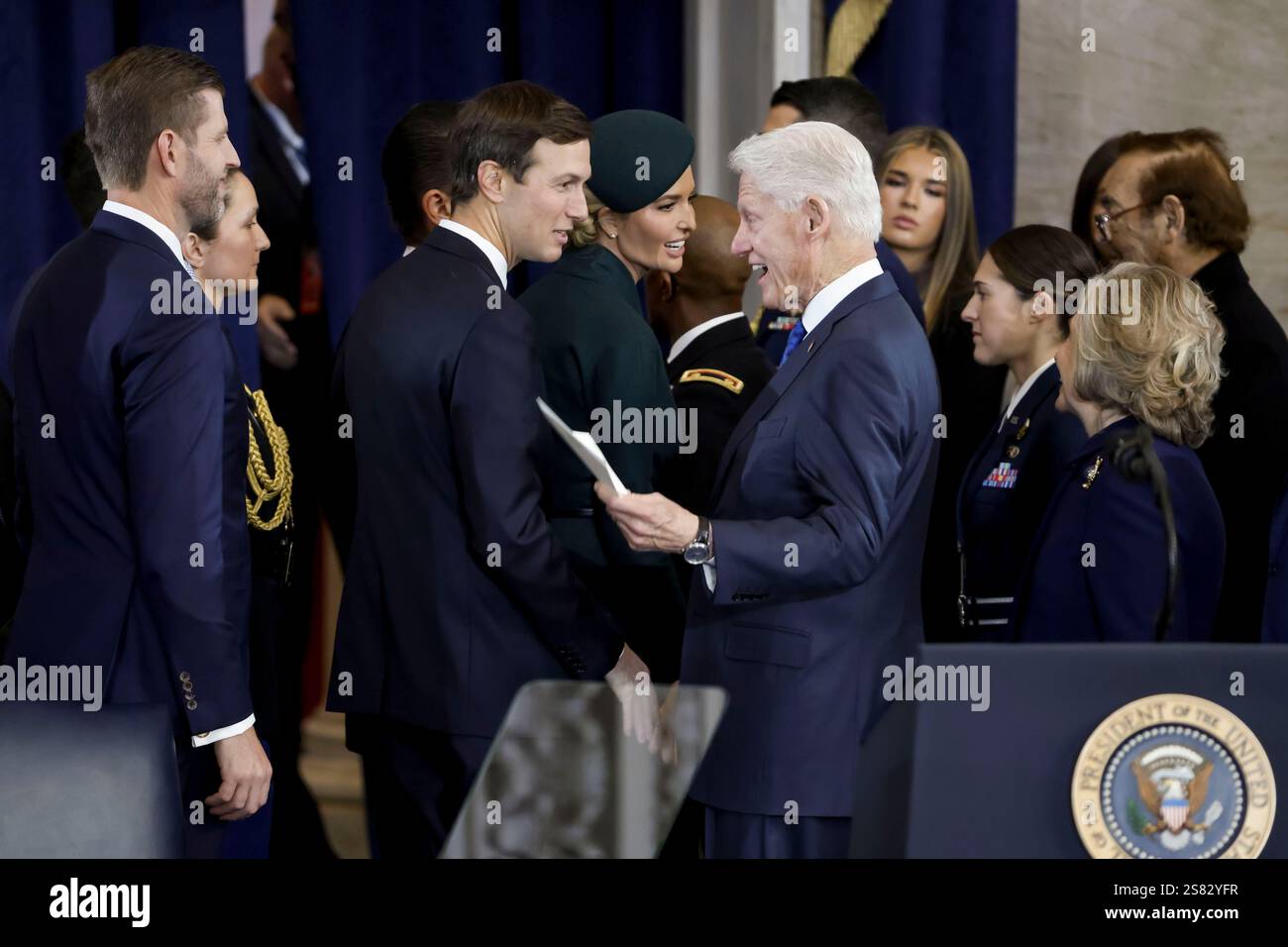 Washington, DC, USA. 20th Jan, 2025. (L-R) Eric Trump, Jared Kushner ...