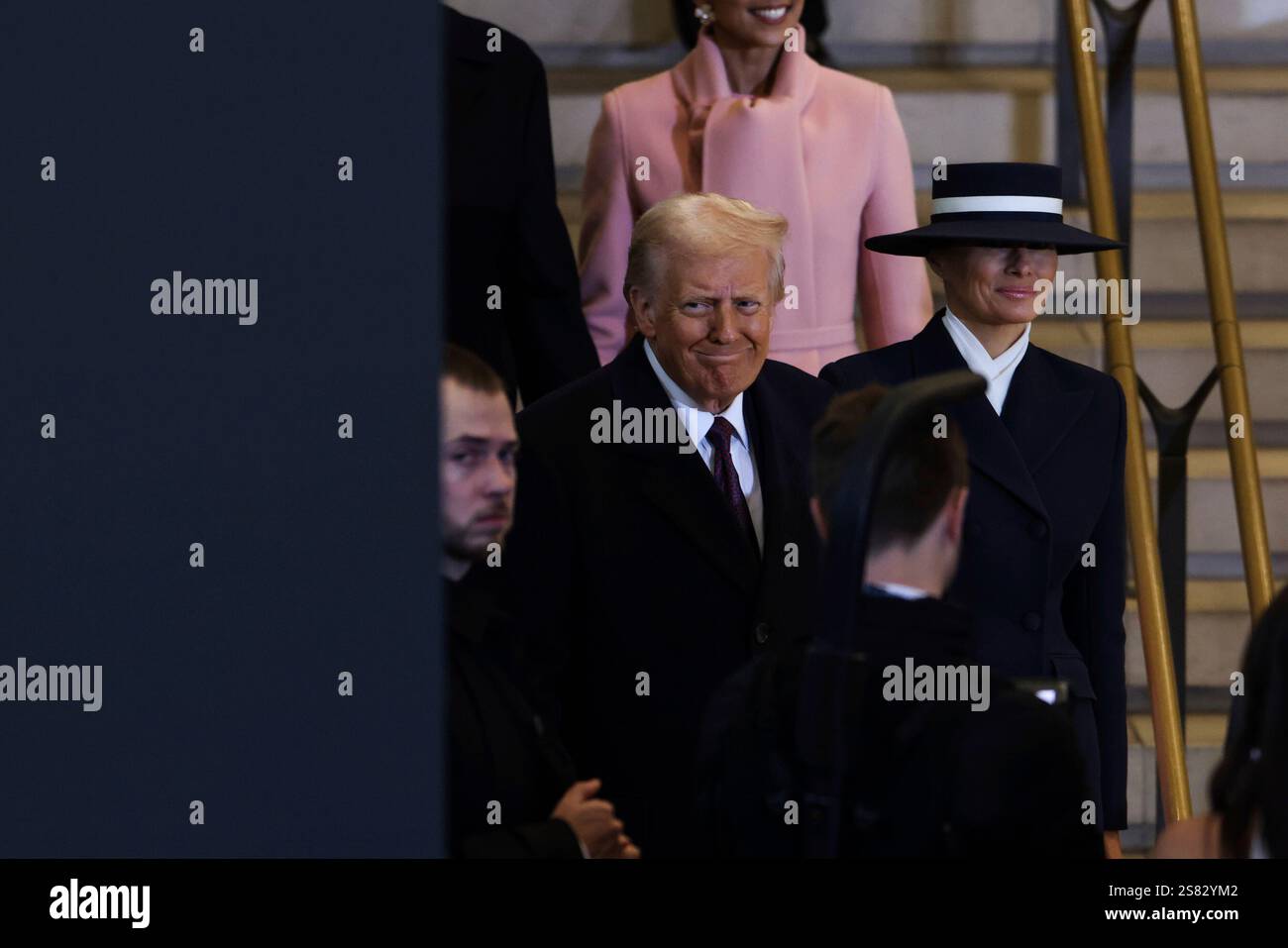 President Trump and First Lady Melania Trump arrive at Emancipation ...