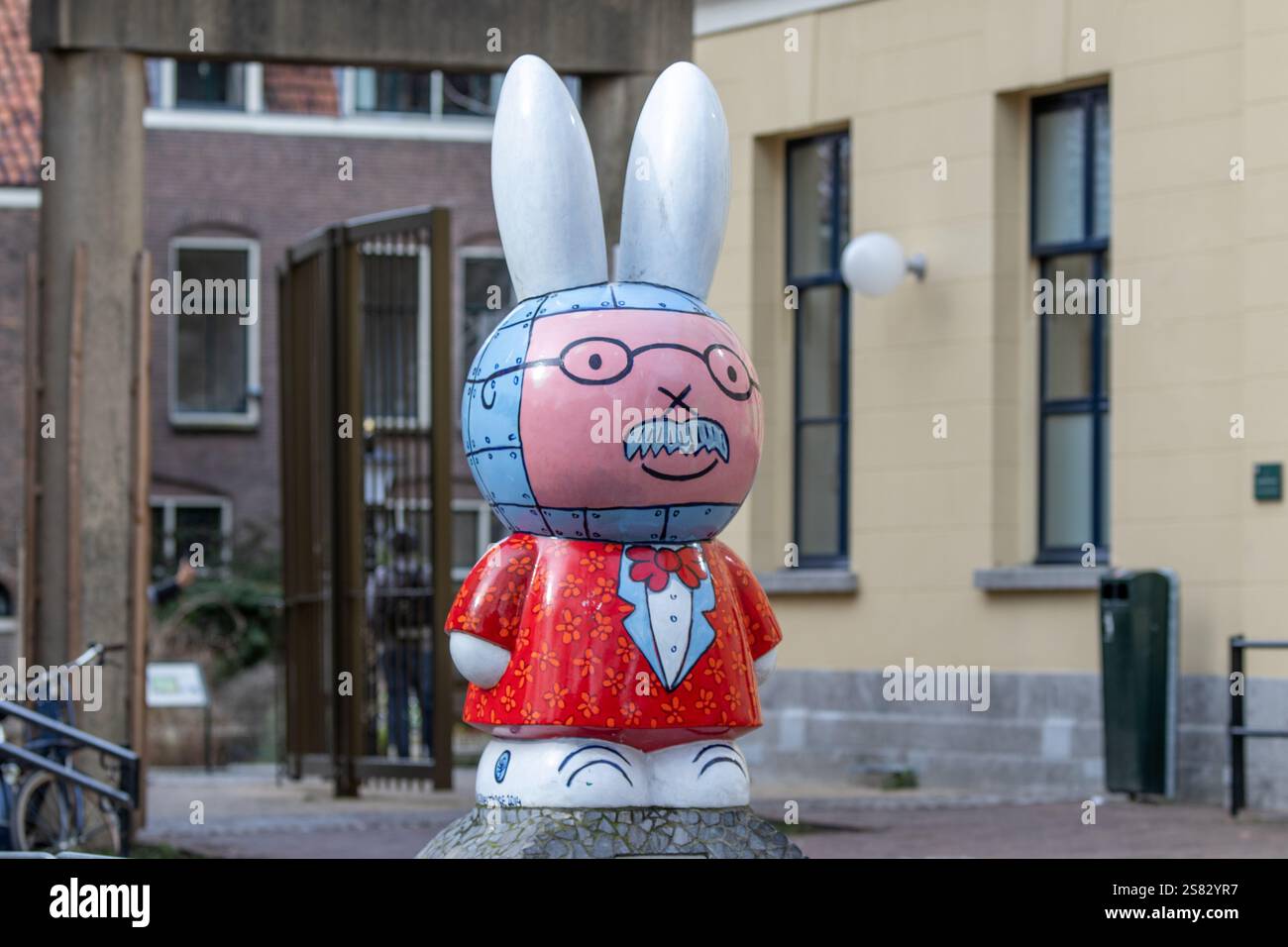 Statue of Dick Bruna creator of miffy (nijntje in Dutch) Miffy's ...