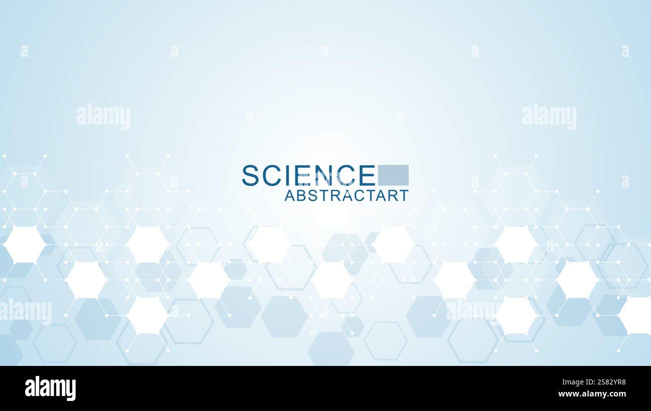 Health care abstract background with lines, dots and hexagons. Medical ...