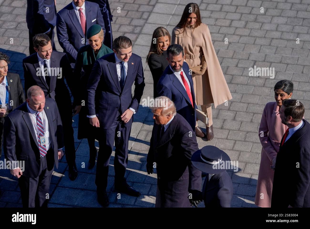 Jan 20, 2025; Washington, DC, USA; President Donald Trump, first lady ...