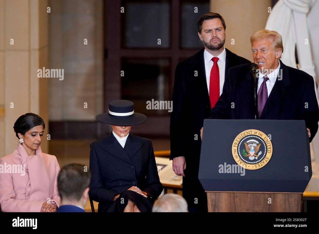 Washington, DC, USA. 20th Jan, 2025. US Second Lady Usha Chilukuri ...