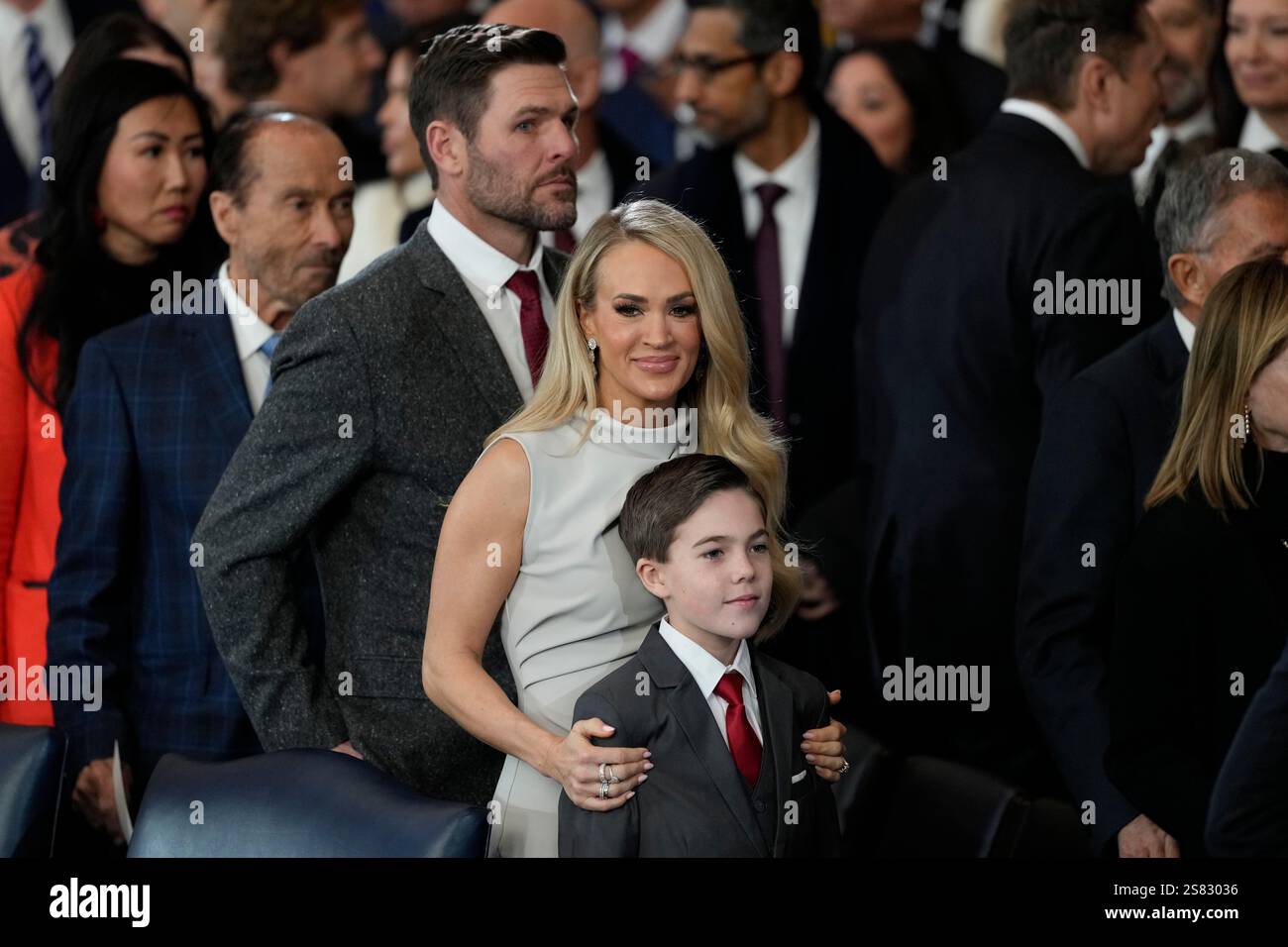 Carrie Underwood walks during the 60th Presidential Inauguration in the ...