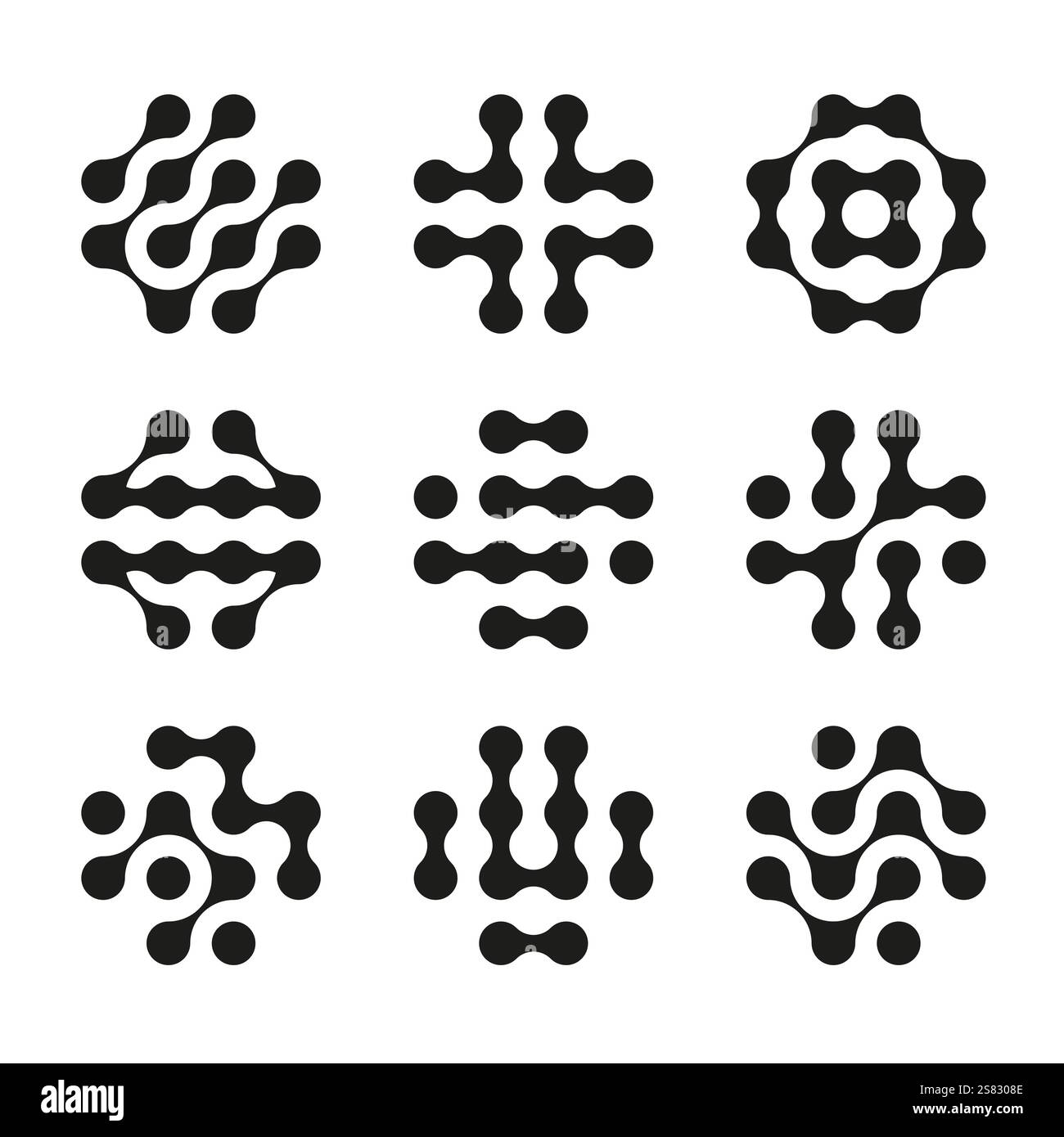 Collection basic pattern design Cut Out Stock Images & Pictures - Alamy