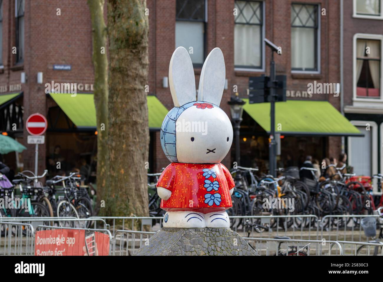 Statue of miffy (nijntje in Dutch) at the Mariaplaats in Utrecht. Miffy ...