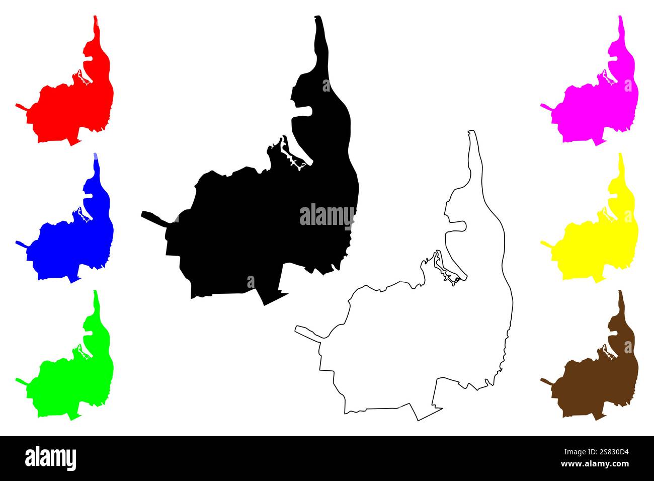 Paulista city (Federative Republic of Brazil, Pernambuco state) map ...
