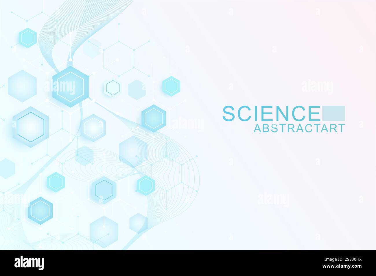 Modern health care abstract background with lines, dots and hexagons ...