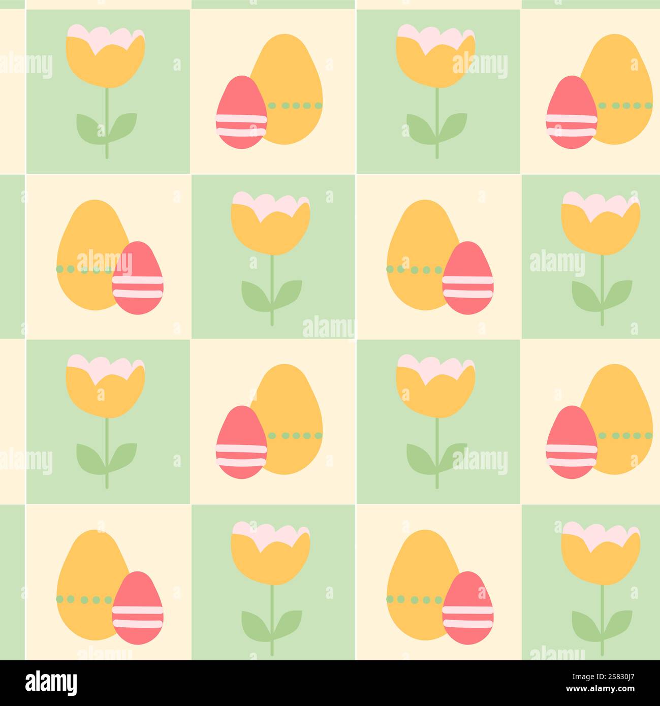 Cheerful easter patterns featuring eggs and flowers for decorative ...