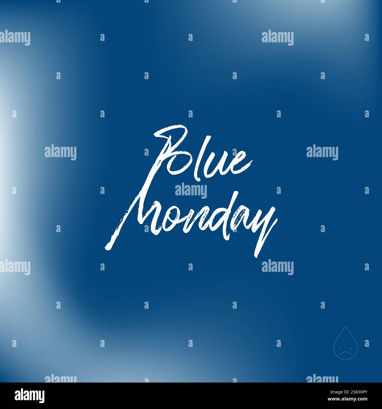 Blue Monday. The most depressing day of the year. Minimalist banner ...