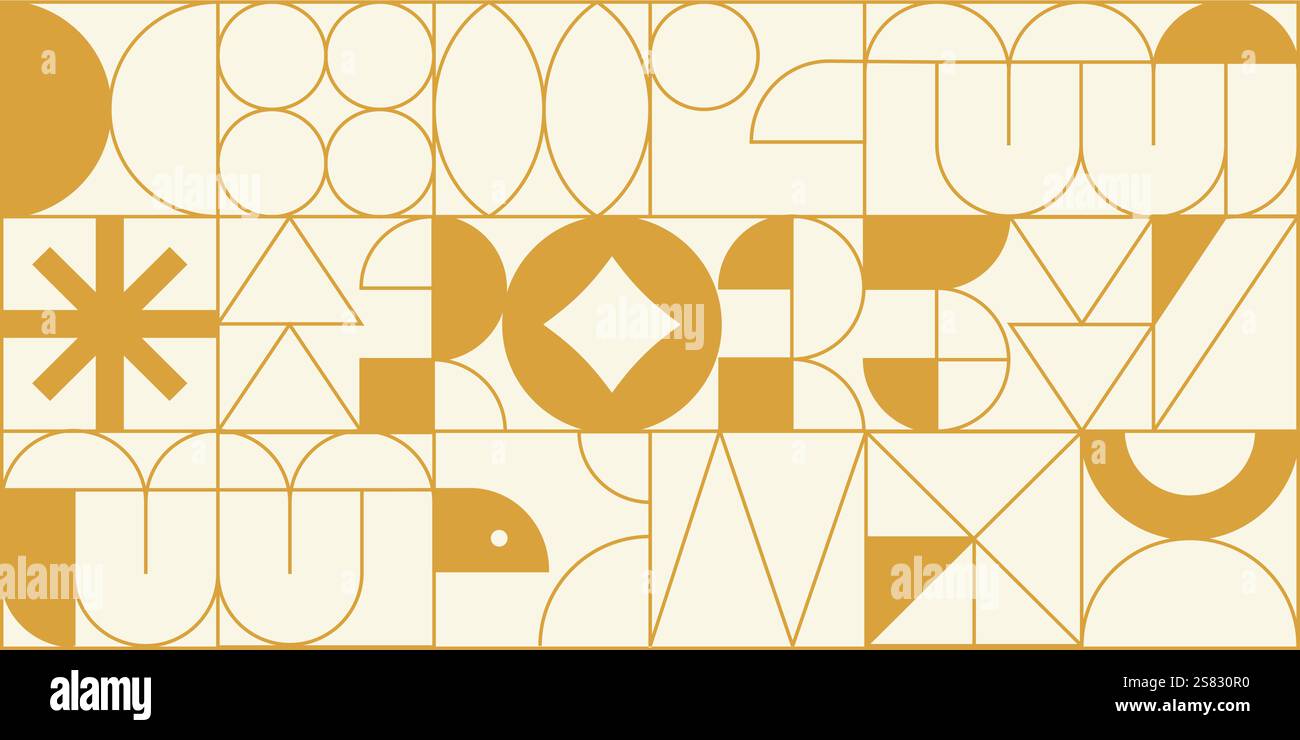 Modern Geometric 2025 Year of the Snake Abstract Pattern in Gold and ...