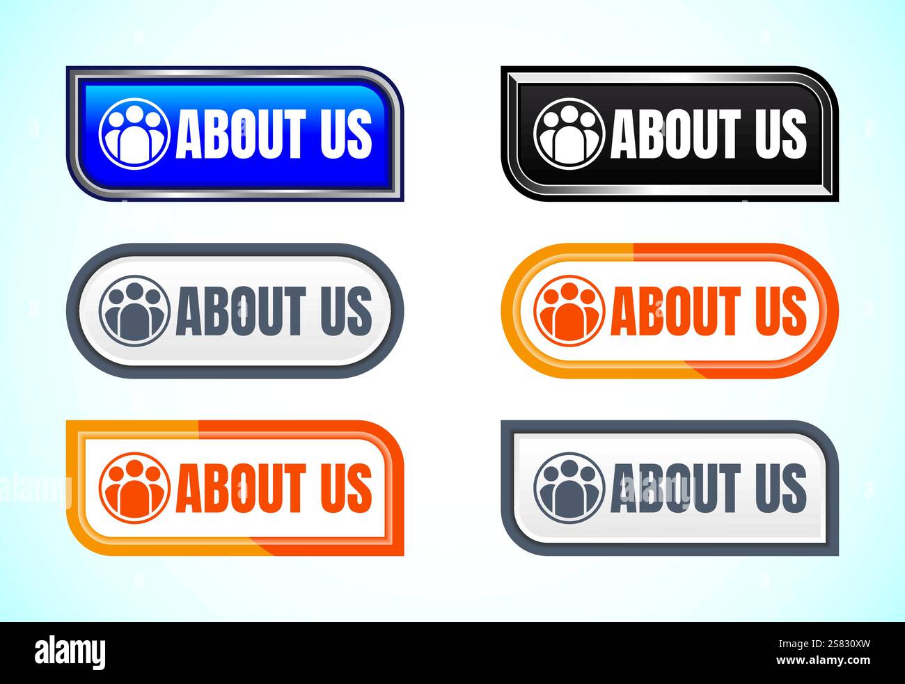 About us button, Suitable for mobile app, and website UI design Stock ...