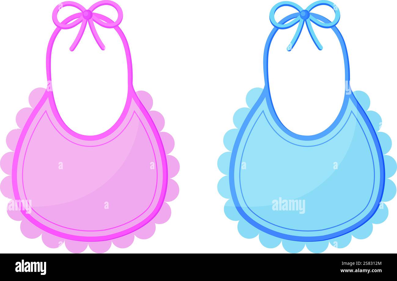 Collection of baby bibs for boys and girls Stock Vector Image & Art - Alamy