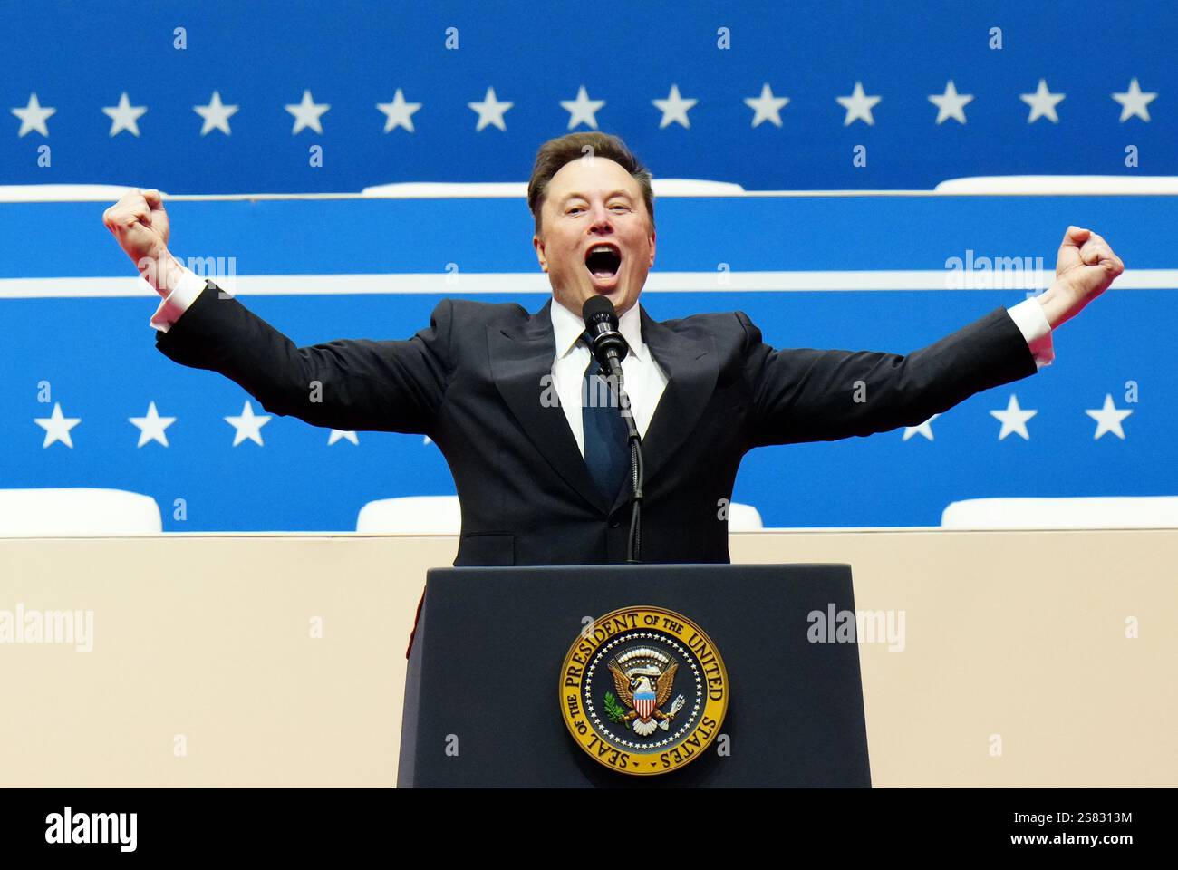 Washington, United States. 20th Jan, 2025. Tesla CEO and X owner Elon ...