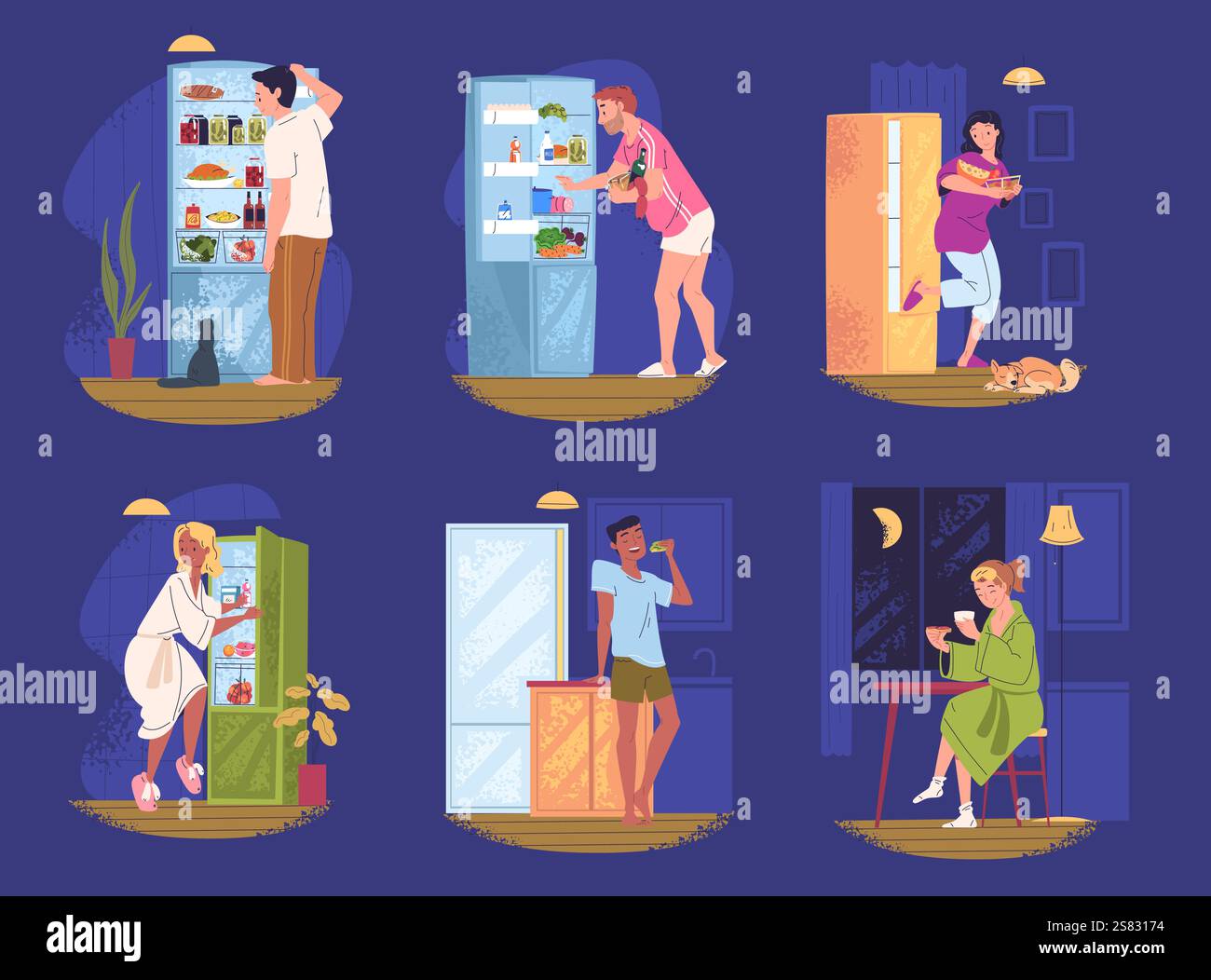 Food hunger stress Stock Vector Images - Alamy