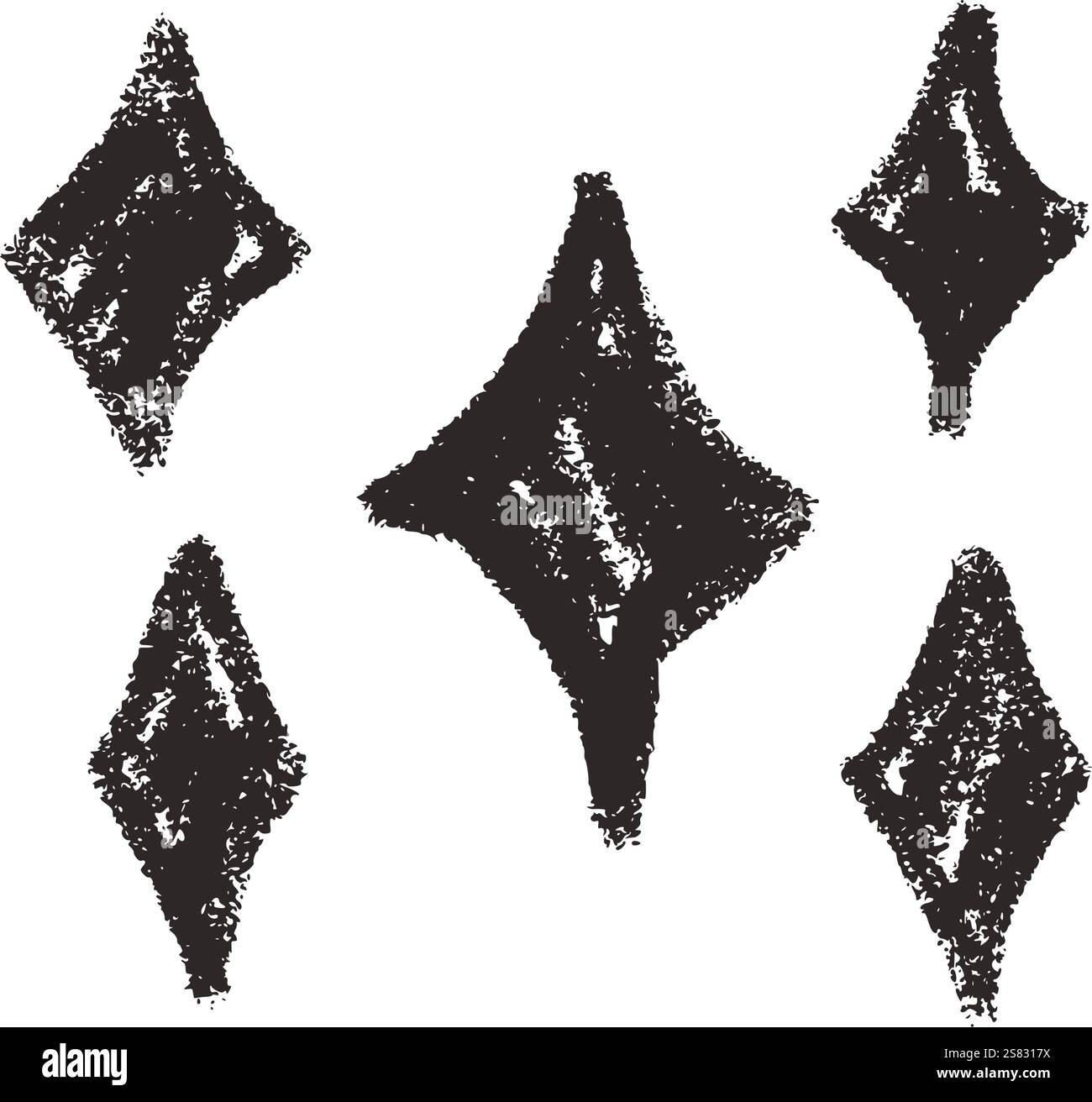 Crayon drawn golden sparkle stars set. Space shine shapes and blings doodle pack. Blinking on ...