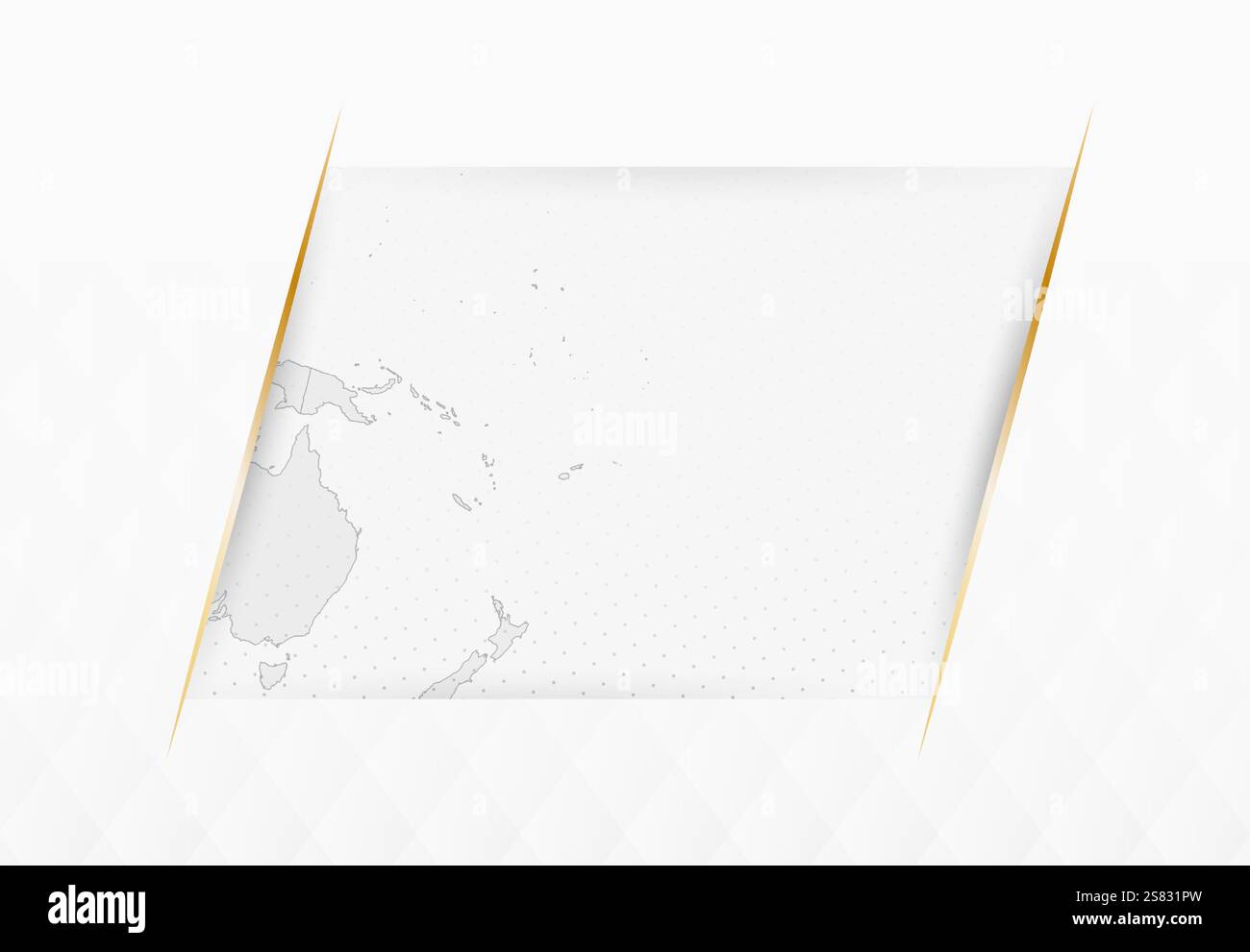 Samoa Map in Blue with Gold Framed Accents. Modern Vector Map of Samoa ...