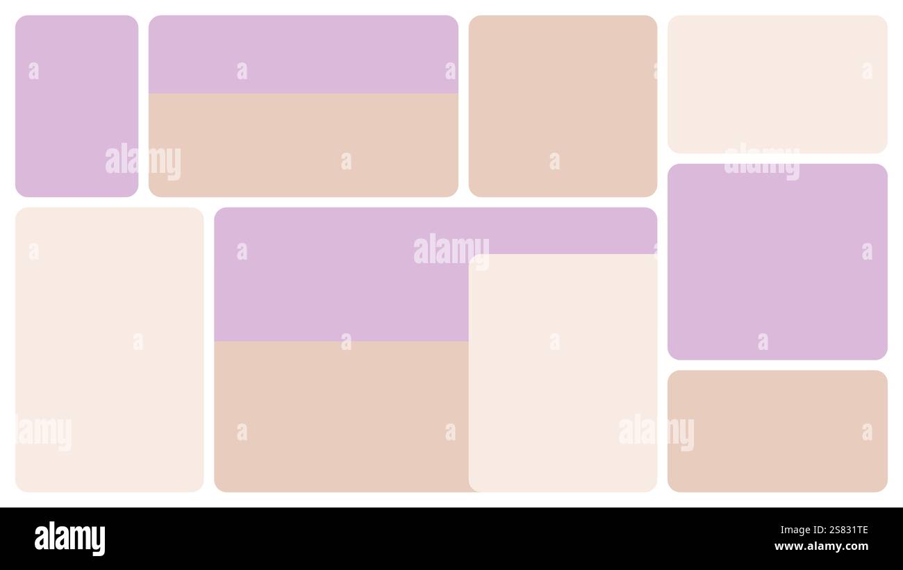 Bento box horizontal template. Y2K collage grid shapes. Geometry ...