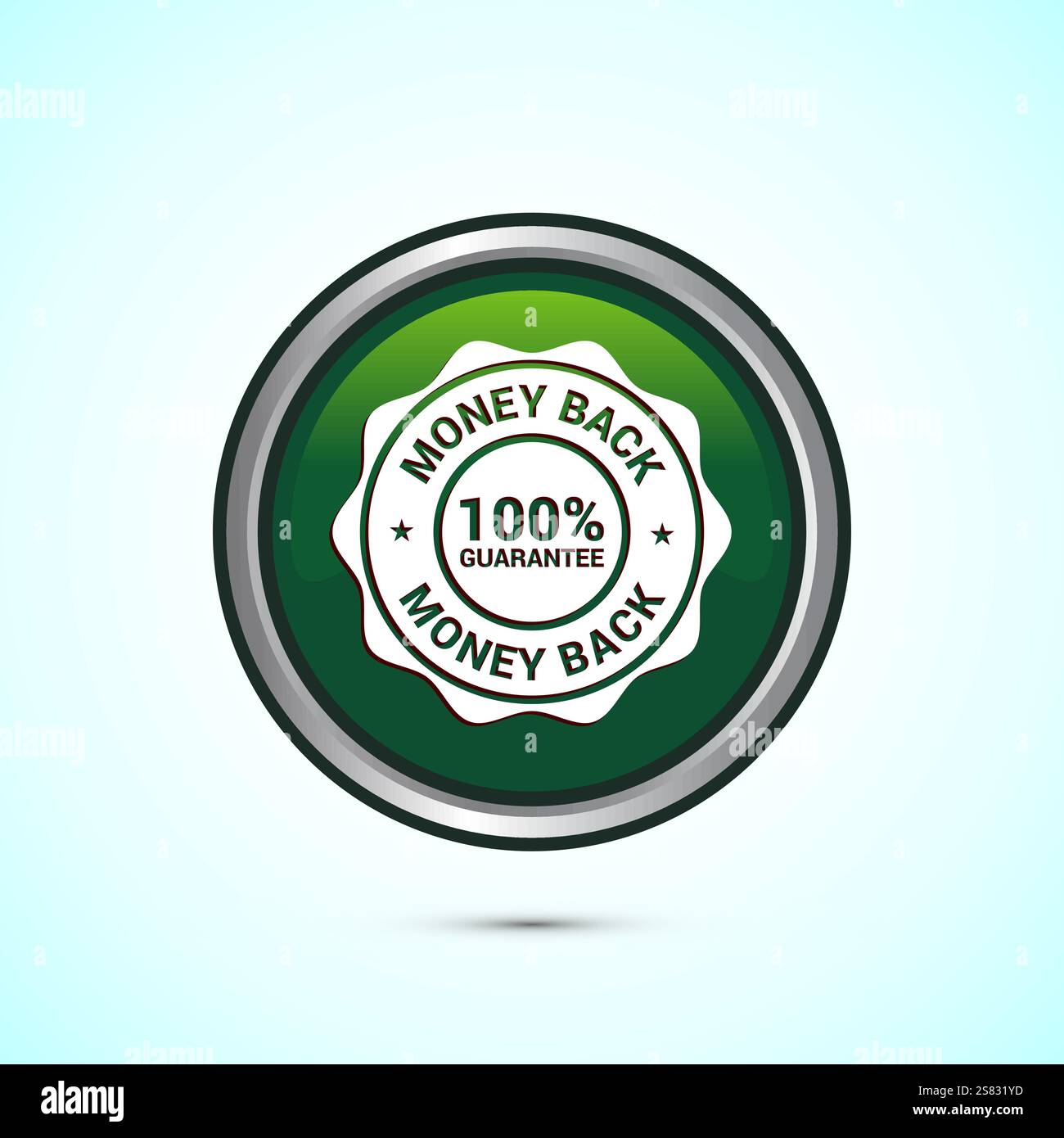 Money back guarantee icon design illustration. Money back guarantee ...