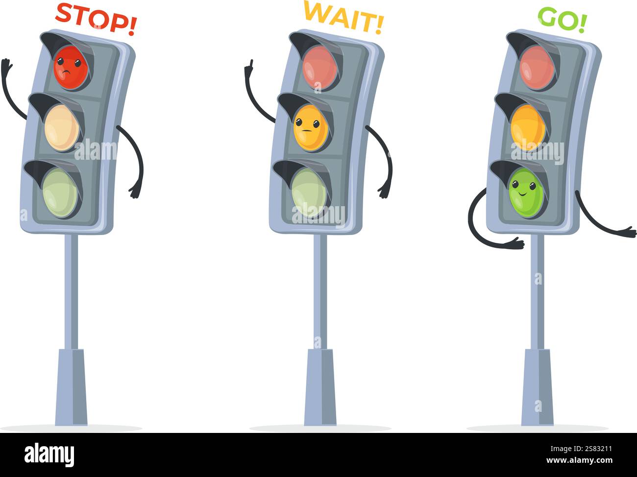 Traffic light character. Semaphores cartoon mascots, trafficlight ...
