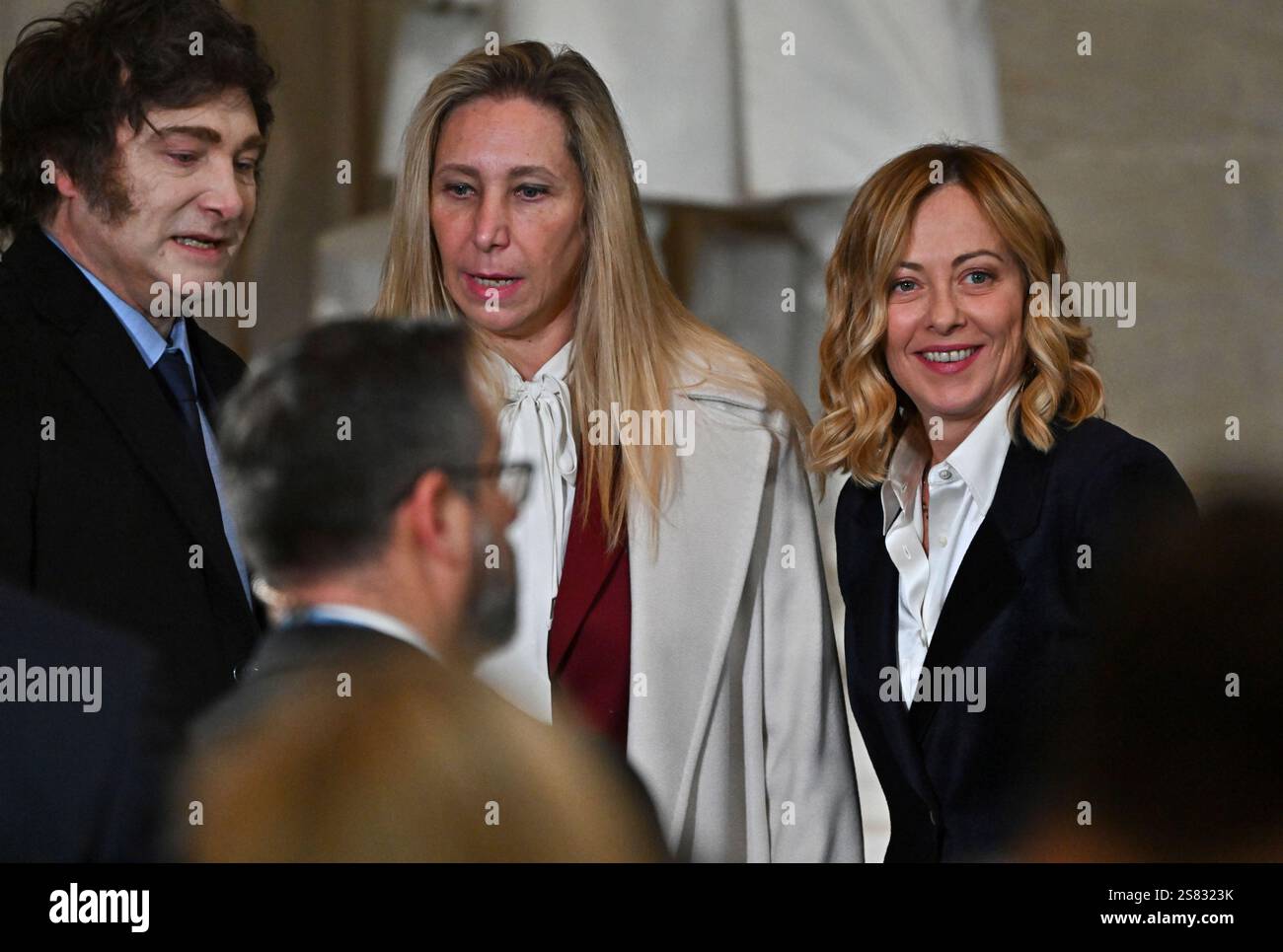 Washington, DC - January 20: Argentina President Javier Milei, left ...