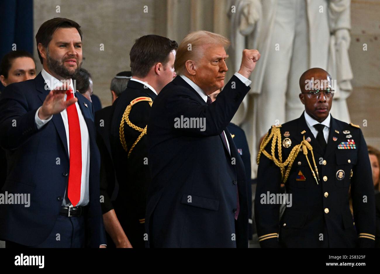 Washington, DC - January 20: Newly sworn-in President Donald Trump and ...