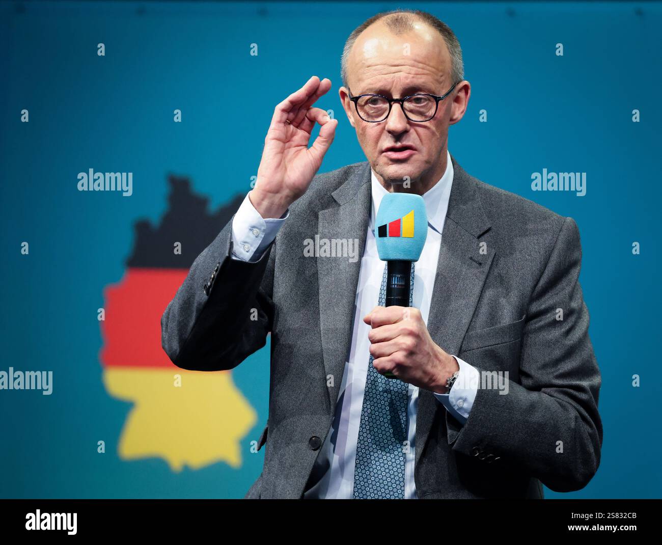 Flensburg, Germany. 20th Jan, 2025. Friedrich Merz, Federal Chairman of ...