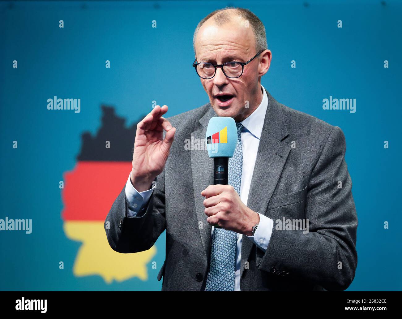 Flensburg, Germany. 20th Jan, 2025. Friedrich Merz, Federal Chairman of ...