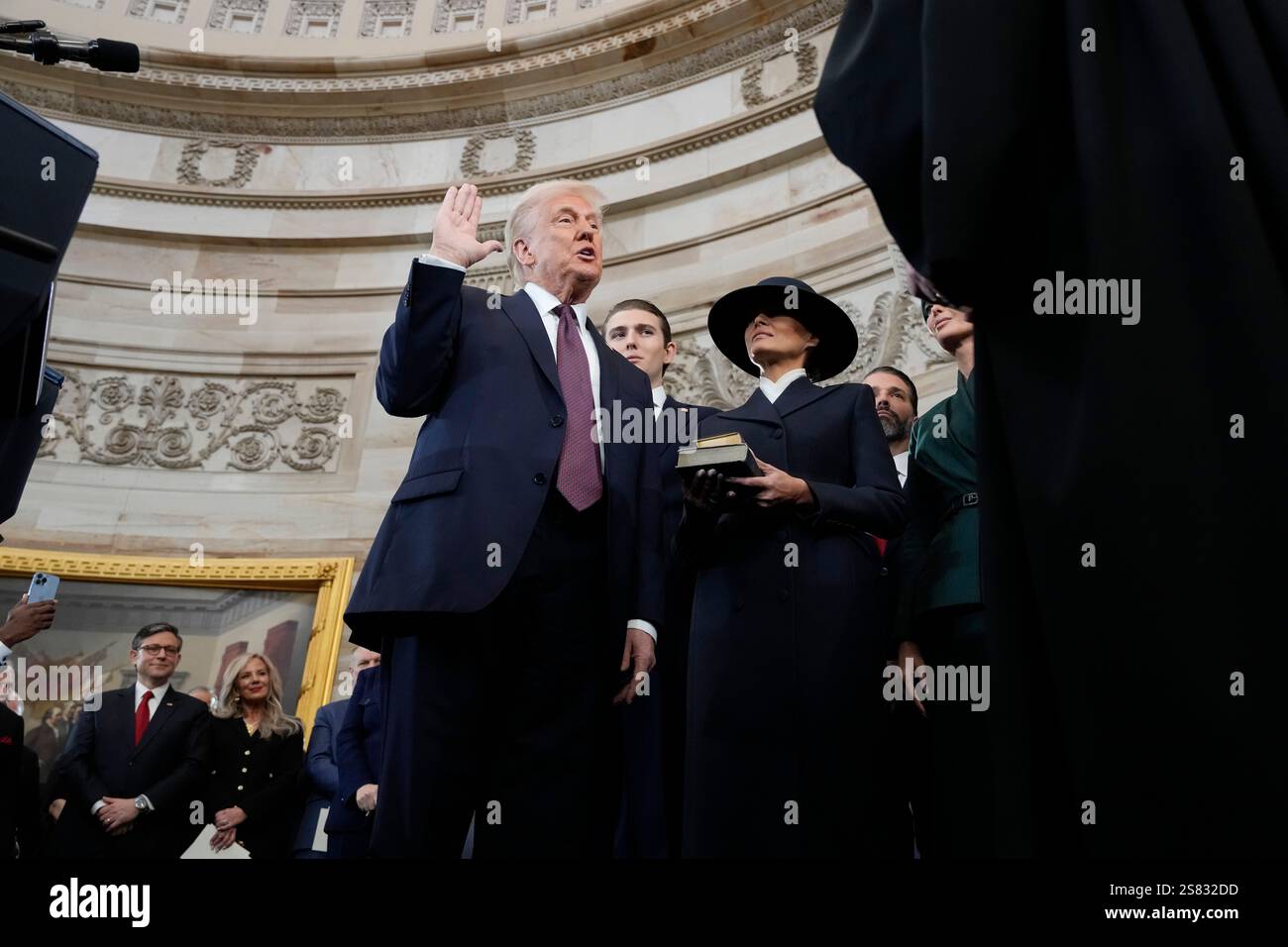 Donald Trump is sworn in as the 47th president of the United States by ...