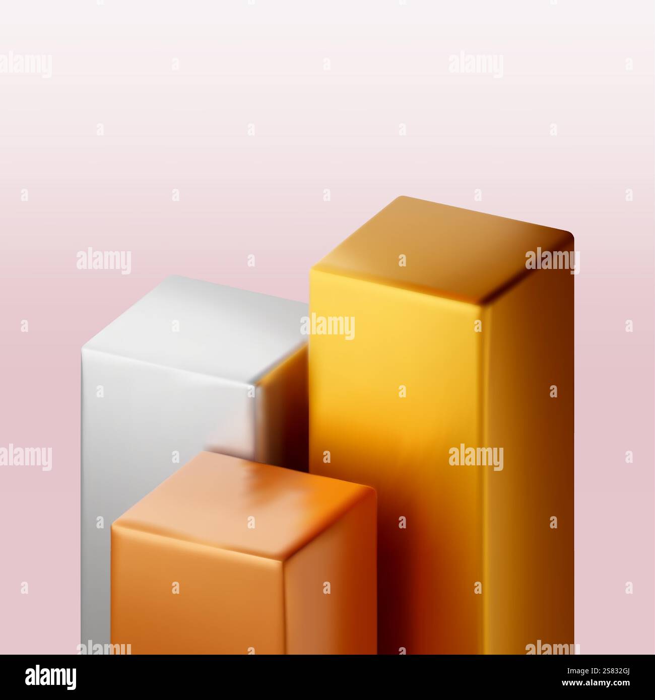 3d gold, silver and bronze square podium Stock Vector Image & Art - Alamy