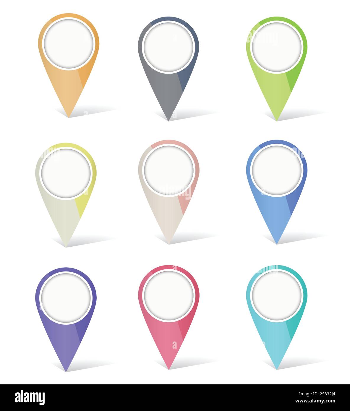 Map and pins Stock Vector Images - Alamy