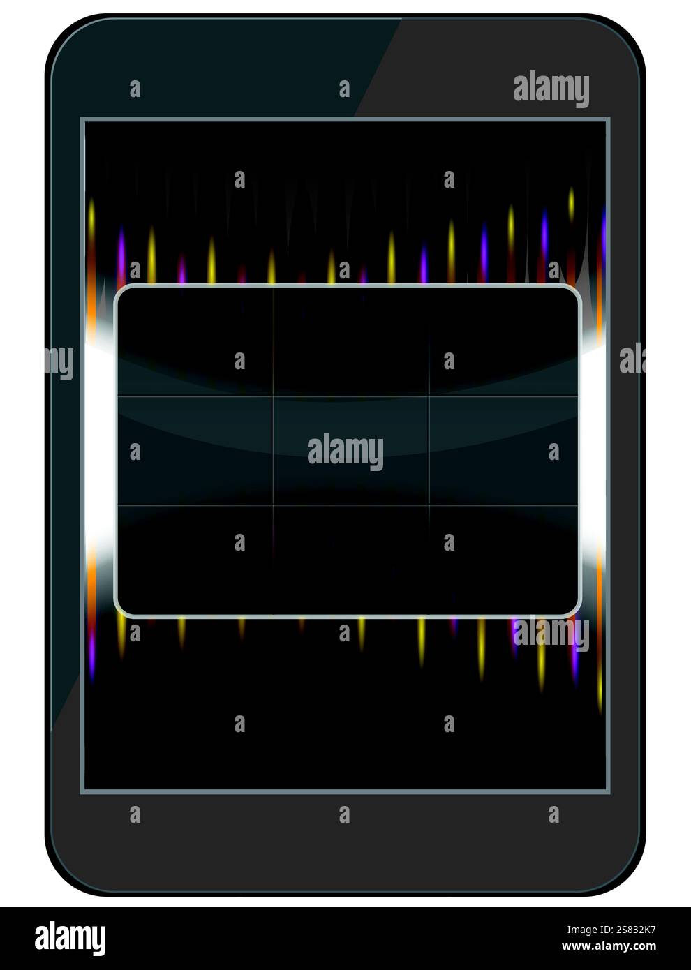 Phone screen mockup glass Stock Vector Images - Alamy