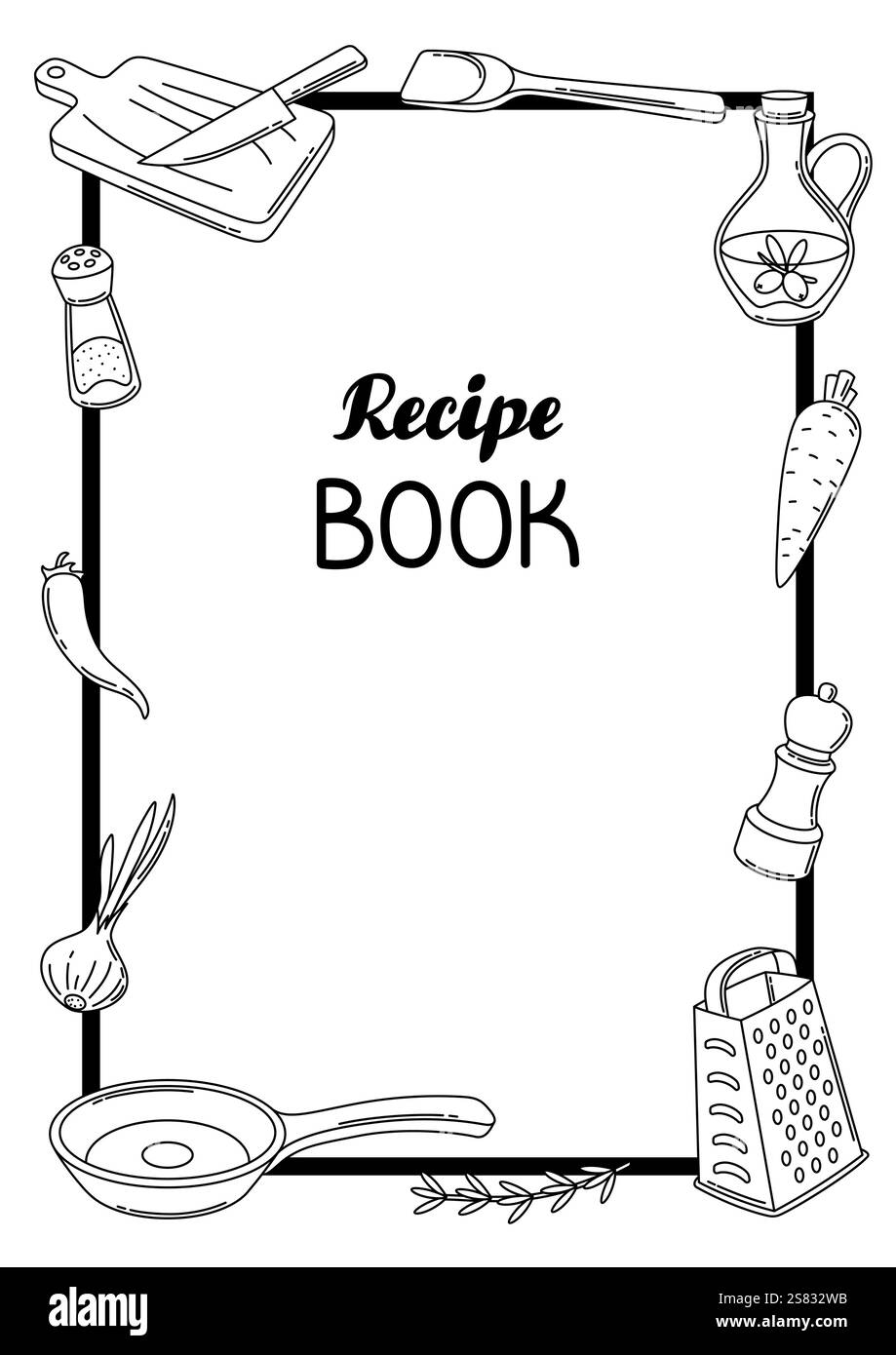 Background with kitchen utensils. Cooking tools for home and recipe ...