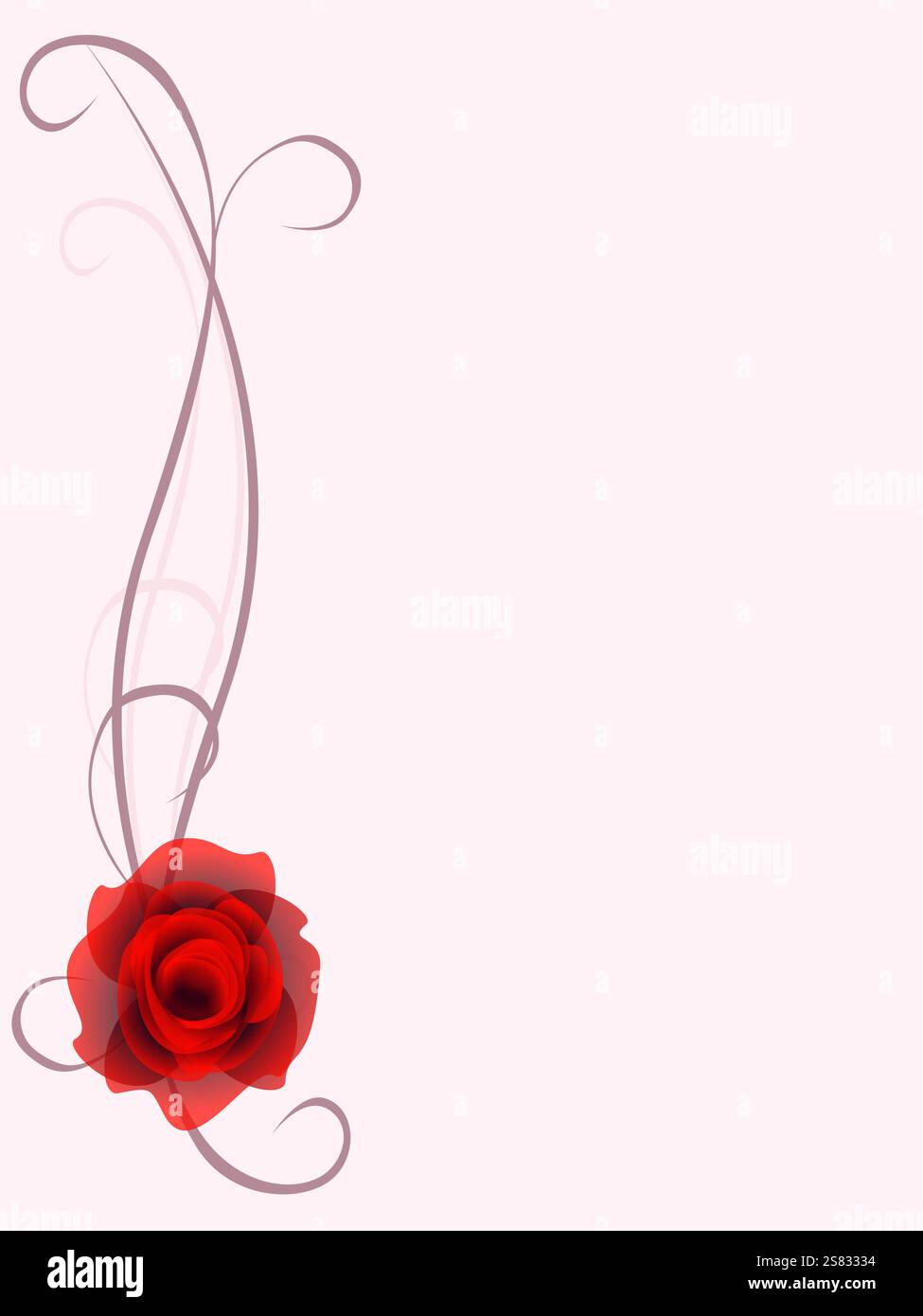 Floral background with red rose, design element Stock Vector Image ...